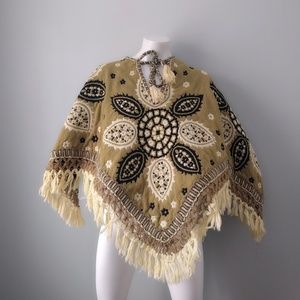Vintage | Jackets & Coats | Vintage Swedish Reversible Wool Floral Cape ...